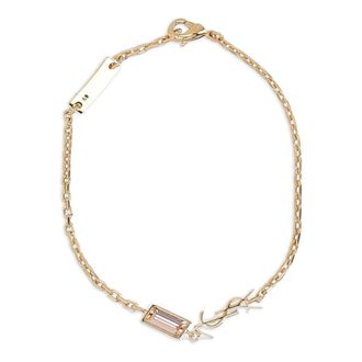 Saint Laurent Cassandre Charm Armband - - Accessories - Damen - Gelb - S