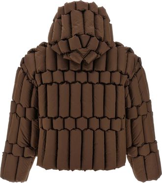 RAXXY 3D-Quilted Nylon Down Jacket - Brown