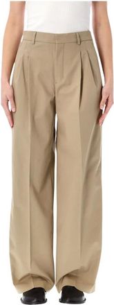 Ami Femme, Pantalons, Beige, Taille: W34 Pantalon large