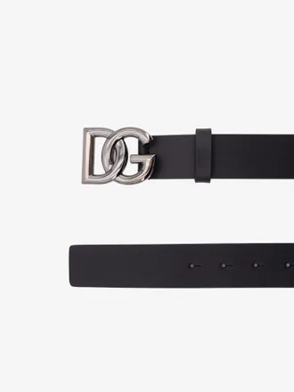 Dolce & Gabbana Mens Leather Belt Black