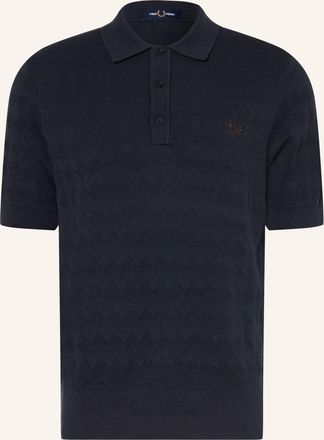 Fred Perry Strick-Poloshirt blau