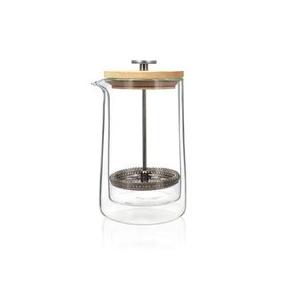 Ogo Living CAFETIÈRE À PISTON 500ML EN VERRE DOUBLE PAROI COUVERCLE BOIS - 7912151