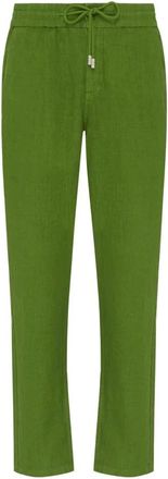 Vilebrequin Homme, Pantalons, Vert, Taille: L Linen Pants Regular Fit Solid