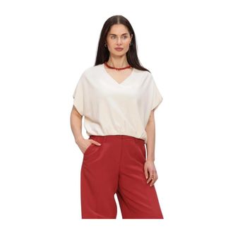 Summum V-Ausschnitt Pullover Viskose-Mischung Strick - - Blouses & Shirts - Damen - Beige - S