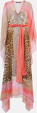 Roberto Cavalli Bedruckter Kaftan aus Seide