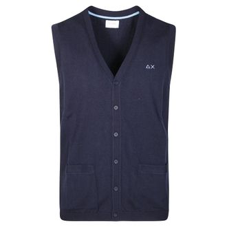 Sun 68 Gilet Basic - - Knitwear - Herren - Blau - XL