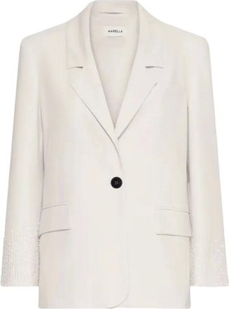 Emme Di Marella Emme DI Marella, Femme, Vestes, Blanc, Taille: 36 FR Mllcurva-001 Blazer