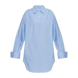 Marni Femme, Robes, Bleu, Taille: 36 FR Striped Pattern Dress