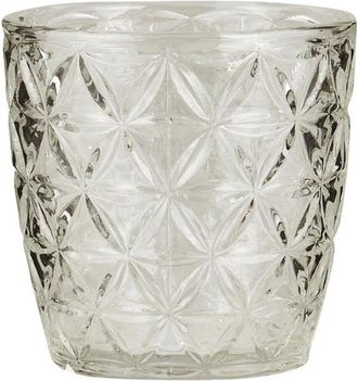 Ib Laursen Kerzenhalter f/Teelicht Gemustert klares Glas 175 ml