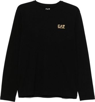 Emporio Armani T-Shirt mit Logo-Print - Schwarz