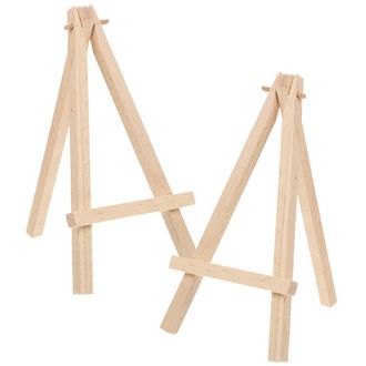 Valiclud 2 Stück Mini Holz Staffelei Faltbar Stabiles Dreibein Kleiner Tischaufsteller für Bilderrahmen und Karten Vielseitig Einsetzbar Leichte Tragbare Dekor