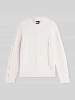 Tommy Jeans Regular Fit Pullover aus reiner Baumwolle mit Logo-Stitching