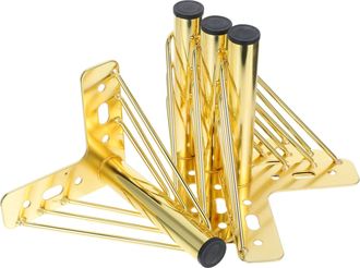 Holibanna 4 Stück Metall Möbelbeine Dreieckige Tischbeine Ersatz für Sofa Couch Kommode Beistelltisch Robuste Möbelstützen mit Geräuschreduzierung für Wohnzimme