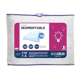 Bleu Calin Couette Segmentable 2 Personnes, Lavable Facilement, Blanc, 220x240 cm, KSGB40 KSGB40220