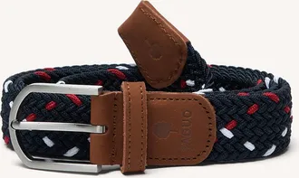 Faguo Ceinture tress&eacute;e marine et rouge