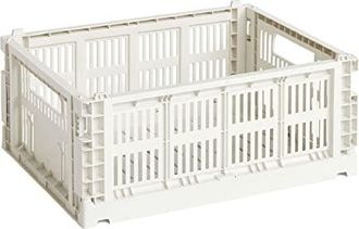 HAY Hay Transportbox Colour Crate M aus recyceltem Polypropylen in der Farbe Off-white