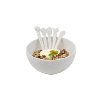 Holst Porzellan SF 114 SET M5 6-tlg. Porzellan Festtagsschalen-Set Sinfonie Wei&szlig; 16 x 2,5 x 1,3 cm 1 Set