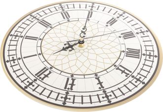 Milisten Runde Wanduhr Kunststoff und PU Leise und Praktische Uhr zum Aufh&auml;ngen im Schlichten Stil f&uuml;r B&uuml;ro und Wohnzimmer ohne Batterien