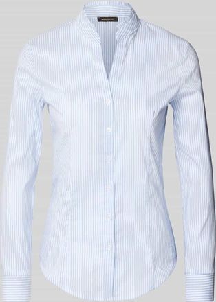 More & More Slim Fit Hemdbluse mit Stehkragen