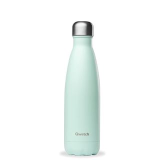 Qwetch Qwetch - Trinkflasche Originals Edelstahl Isolierflasche 500ml Pastell Grün - Thermosflasche 24h Kalt & 12h Heiß - Auslaufsicher, BPA-frei, Wiederverw