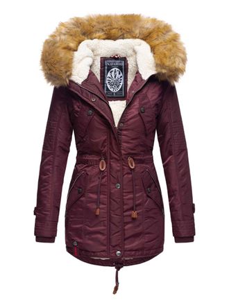 Navahoo Damen Winterjacke B399 - Warm, Wasserabweisend & Mit Abnehmbarem Kunstfellkragen