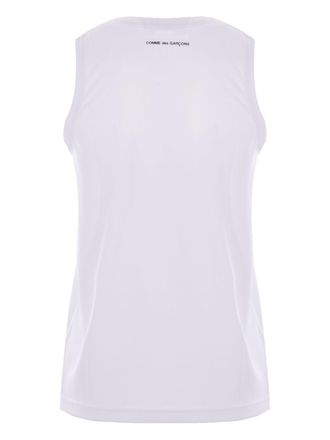 Comme Des Gar&ccedil;ons Logo-Print Jersey Tank Top - White