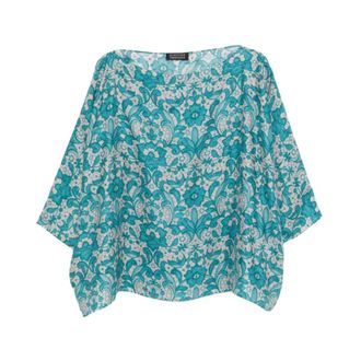 Gianluca Capannolo Laura Seidenbluse mit Print - - Blouses & Shirts - Damen - Blau - M
