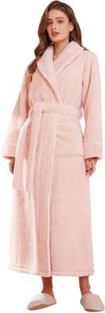 Generic Robe de chambre en polaire douce et pelucheuse pour femme - Robes de chambre pour femmes UK grande taille - Robe en flanelle polaire robe du matin dhi