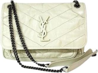 Saint Laurent Sac bandouli&egrave;re Niki Flap Pre-owned - Femme - Pre-owned - Blanc - Taille: ONE Size