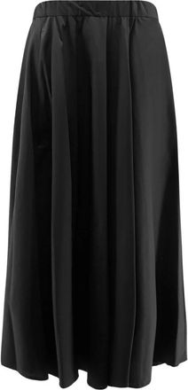 Aspesi Femme, Jupes, Noir, Taille: 38 FR Gathered Midi Skirt
