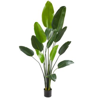 TecTake Paradiesvogelbaum, k&uuml;nstliche Zimmerpflanzen, Kunstblumen wie echt, k&uuml;nstliche Pflanzen, Deko Wohnzimmer, K&uuml;che, Badezimmer Deko, Schlafzimmer Deko, F