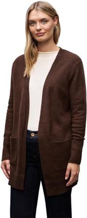 Street One 2515457 Cardigan Ouvert, Dark Hazelnut Brown Mel, 36 Femme