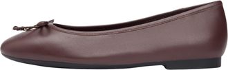 Tommy Hilfiger Damen Hilfiger Smooth Lthr Ballet Fw0Fw09006 Ballerinas, Brown (Rich Walnut), 40 EU