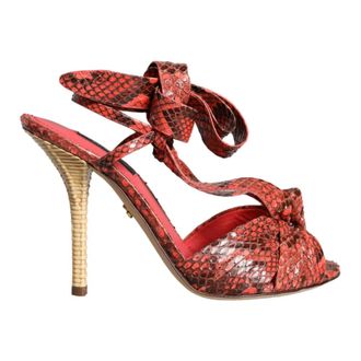 Dolce & Gabbana Exotische Leder High Heel Sandalen - - Shoes - Damen - Rot - 37 EU