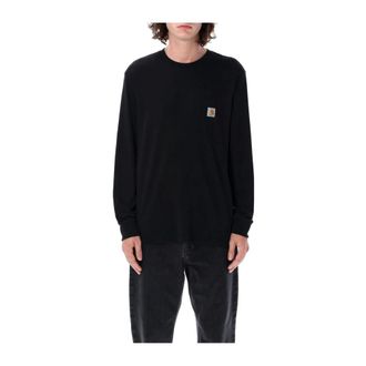 Carhartt Work in Progress Homme, Tops, Noir, Taille: S L/S Pocket T-Shirt