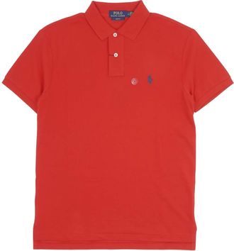 Polo Ralph Lauren Homme, Tops, Rouge, Taille: S Iconic Mesh Polo