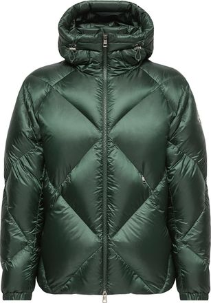 Moncler Moncler Valclaire Hooded Diamond-quilted Down Jacket, Men, Green, Size: 0