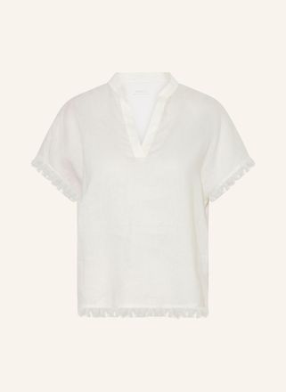 Marc Cain Blusenshirt Im Materialmix weiss
