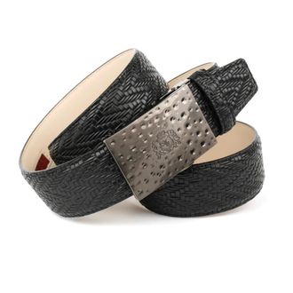 Anthoni Crown Herren Lederg&uuml;rtel G&uuml;rtel, Schwarz, 110