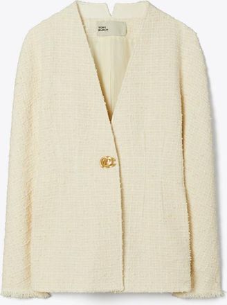 Tory Burch Damen Schmale Tweedjacke