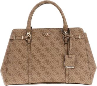 Guess Femme, Sacs, Beige, Taille: ONE Size Leona Logo Handbag