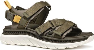 Geox Herren U SPHERICA ACTIF X S Sport Sandal, Dove Grey/Military, 46 EU