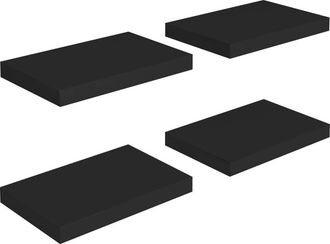 Generic Schwebendes Wandregal, 4 Stück, MDF, Hochglanz-Weiß, Schwebendes Regal, 23/40/50/60/80/90/120 cm, Wandregal für Wohnzimmer/Arbeitszimmer/Bad/Küche (40