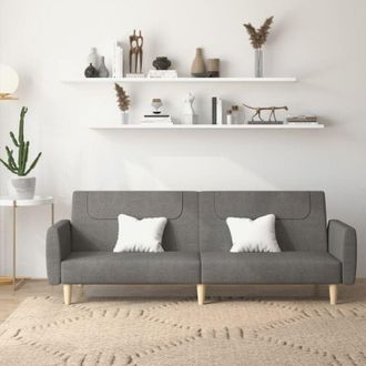 vidaXL Schlafsofa 2-Sitzer Dunkelgrau Stoff - Vidaxl