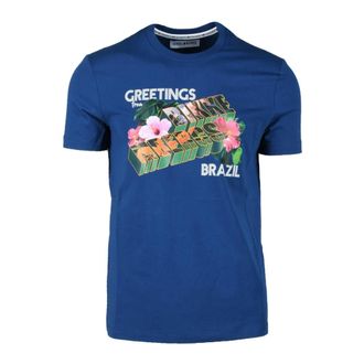 Dirk Bikkembergs Homme, Tops, Bleu, Taille: M Coton &Eacute;lasthanne T-shirt