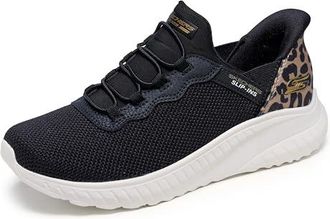 Skechers Bobs Squad Chaos-Seize The Hour Baskets Mains Libres pour Femme, Noir, 8 Wide