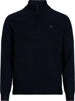 Hackett Pull droit col montant zipp&eacute; en laine