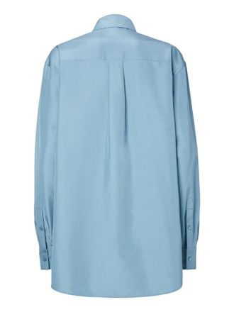Fendi Silk Logo Shirt - Blue