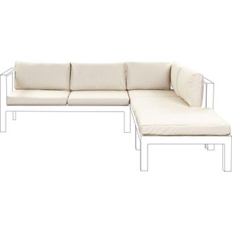 Beliani Beliani - Set de Housses de Coussin dExt&eacute;rieur en Polyester Beige Hydrofuge R&eacute;sistant Messina