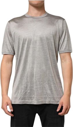 Dolce & Gabbana Homme, Tops, Gris, Taille: XL T-Chemises